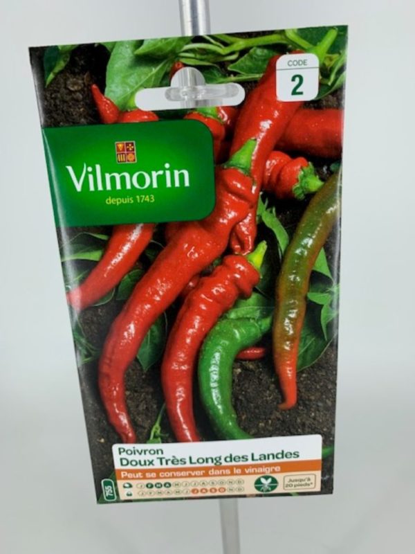 Poivron Doux Très long des Landes - Graine Vilmorin dans un magasin sur ...